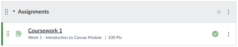 Assignments and Quizzes – Getting Started with Canvas