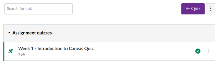 Assignments and Quizzes – Getting Started with Canvas