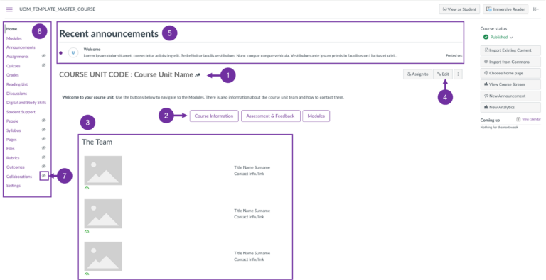 Canvas Course Template – Getting Started with Canvas