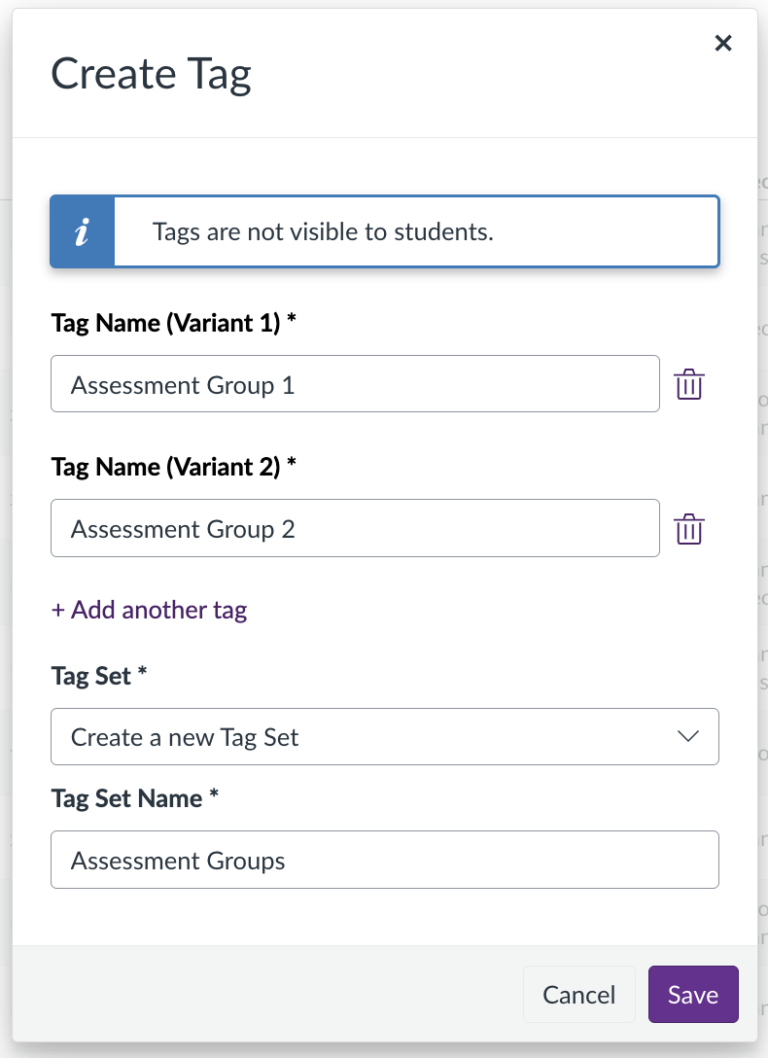 Differentiation Tags – Getting Started with Canvas