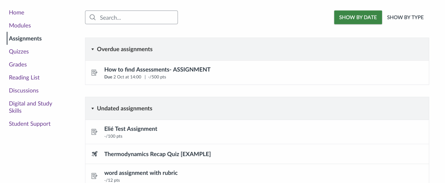 Student Guide: How to submit assignments on Canvas – Getting Started ...